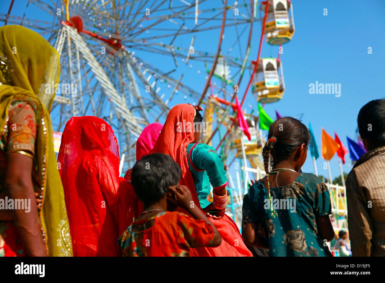People enjoying in Pushkar fair Stock Photo - Alamy
