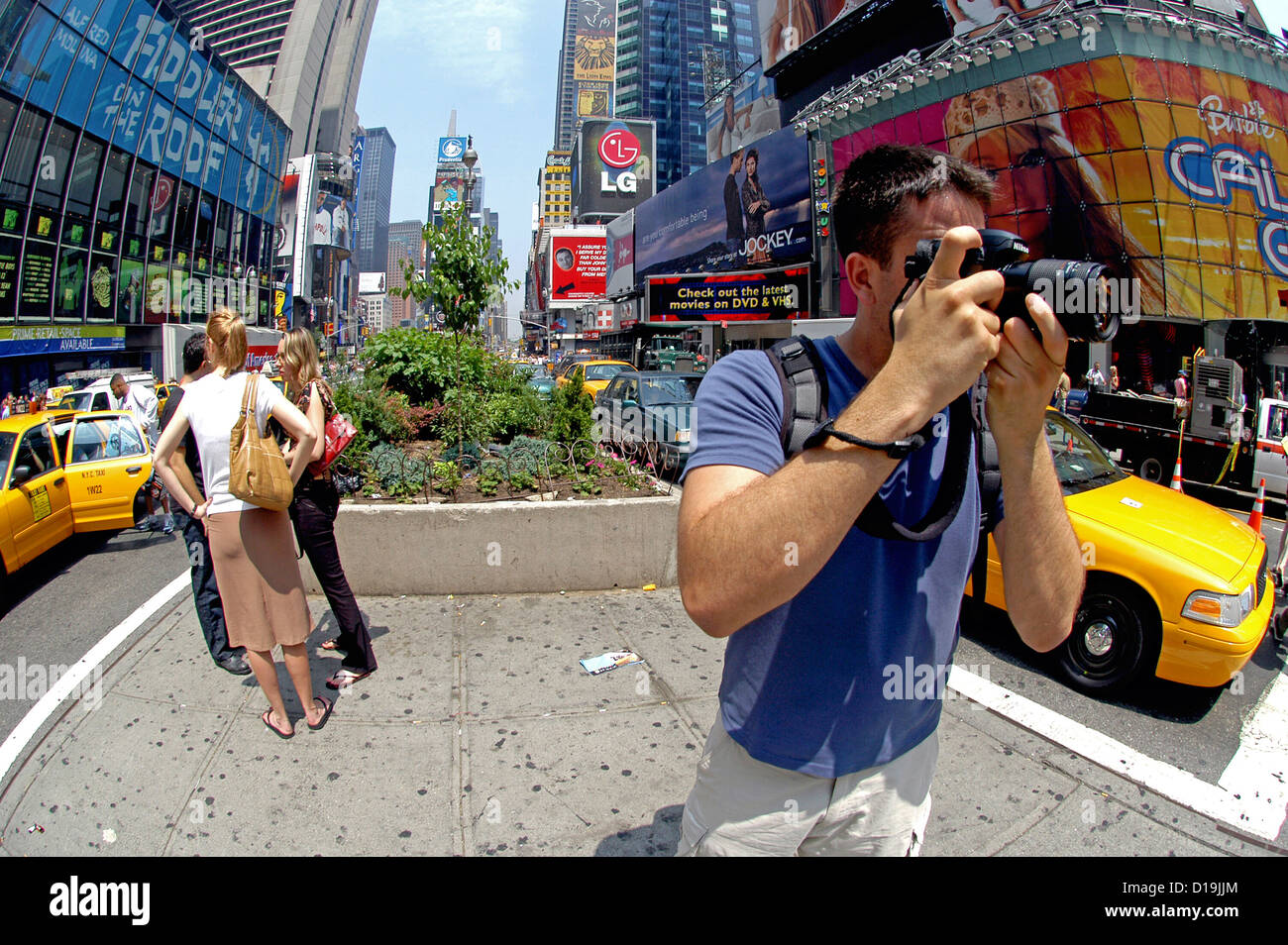 Photographer in Times Square, Manhattan, New York City Stock Photo - Alamy