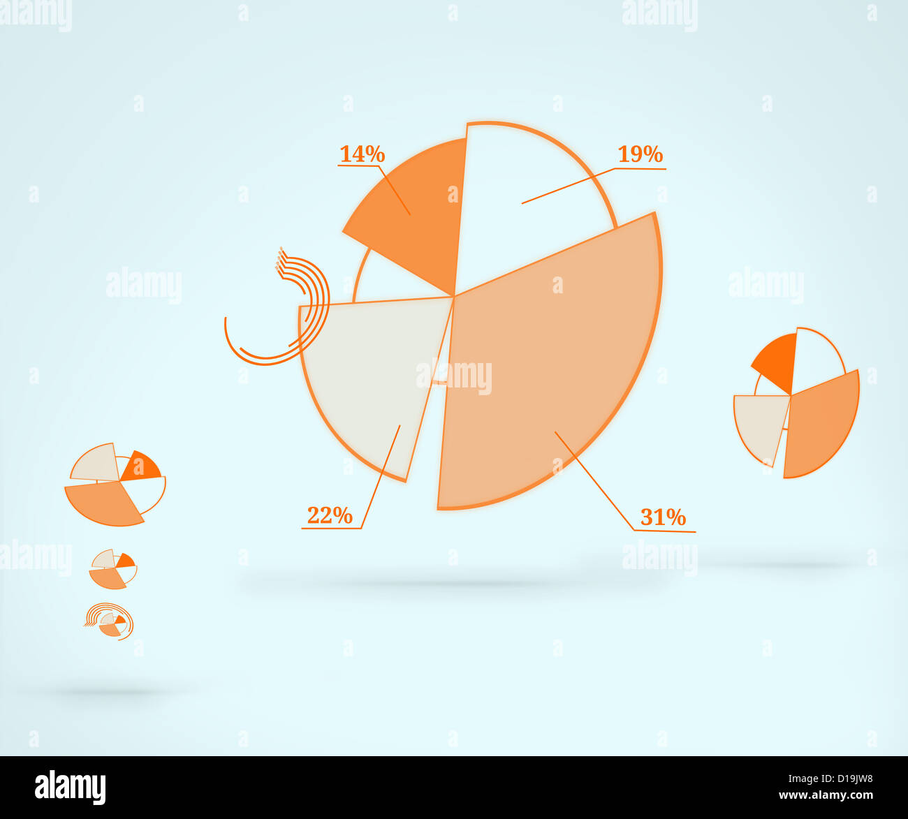 Data chart numbers orange hi-res stock photography and images - Alamy