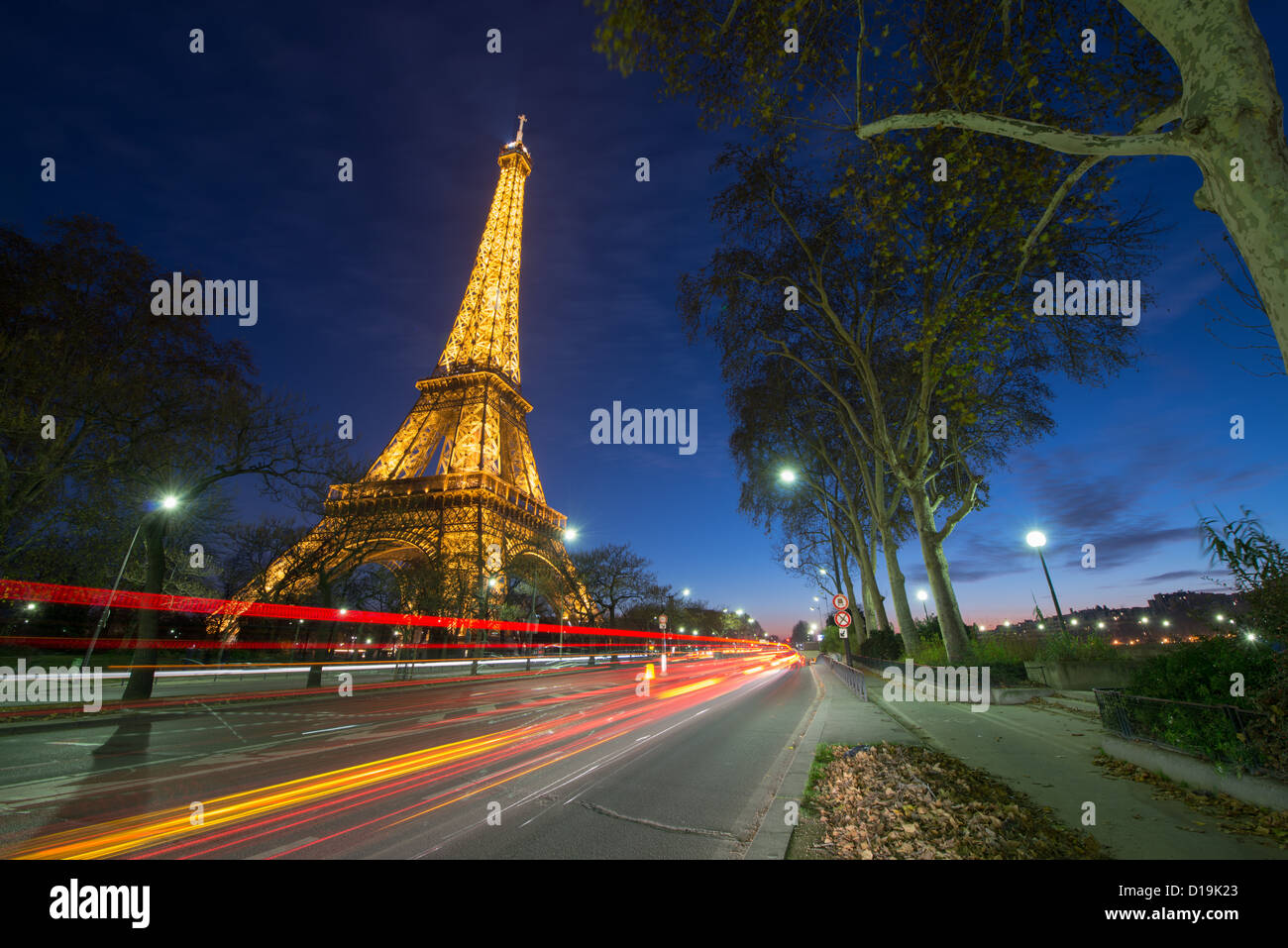 Eiffel Tower at sunset Stock Photo - Alamy