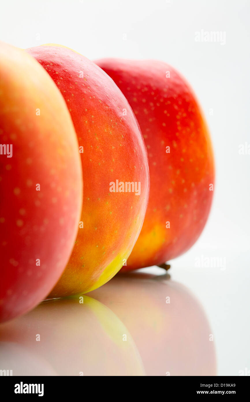 Close up of apple fruits on white background Stock Photo - Alamy