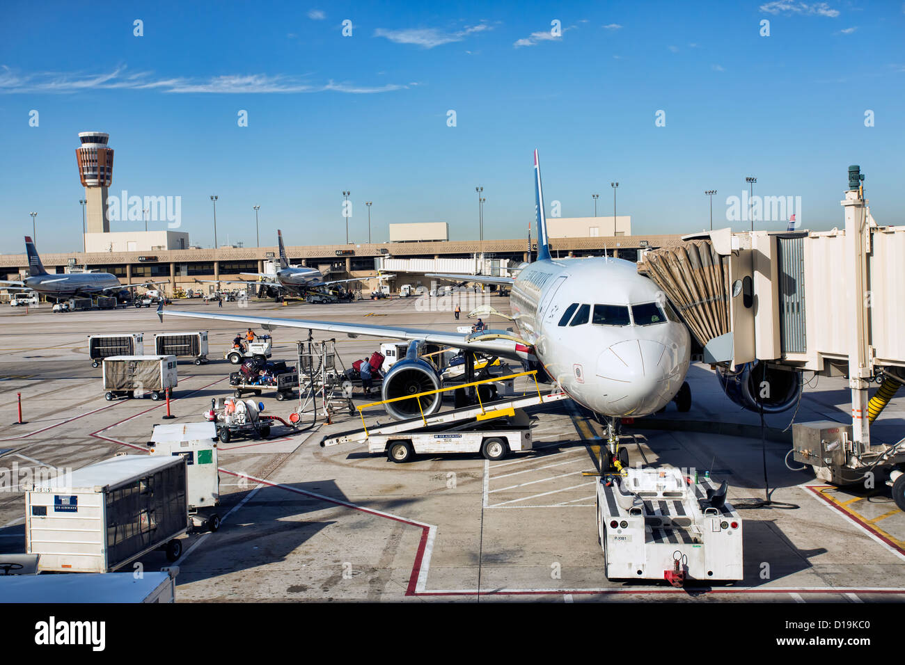 Phoenix Arizona airport aircraft ramp gate Stock Photo - Alamy