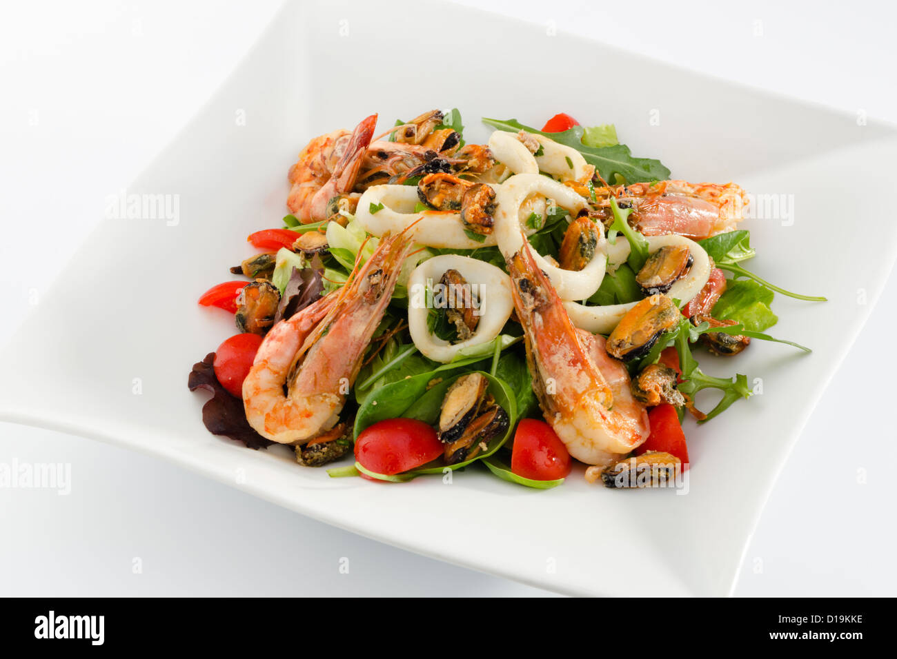 Salad seafood squid tomato hi-res stock photography and images - Alamy