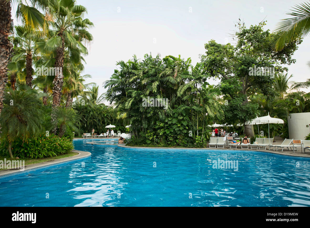 Tropical resort swimming pools Mexico Stock Photo - Alamy