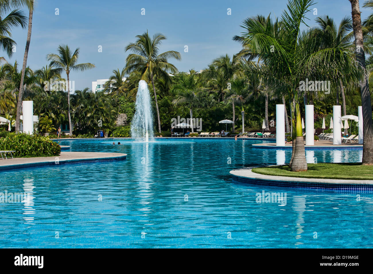 Tropical resort swimming pools Mexico Stock Photo - Alamy