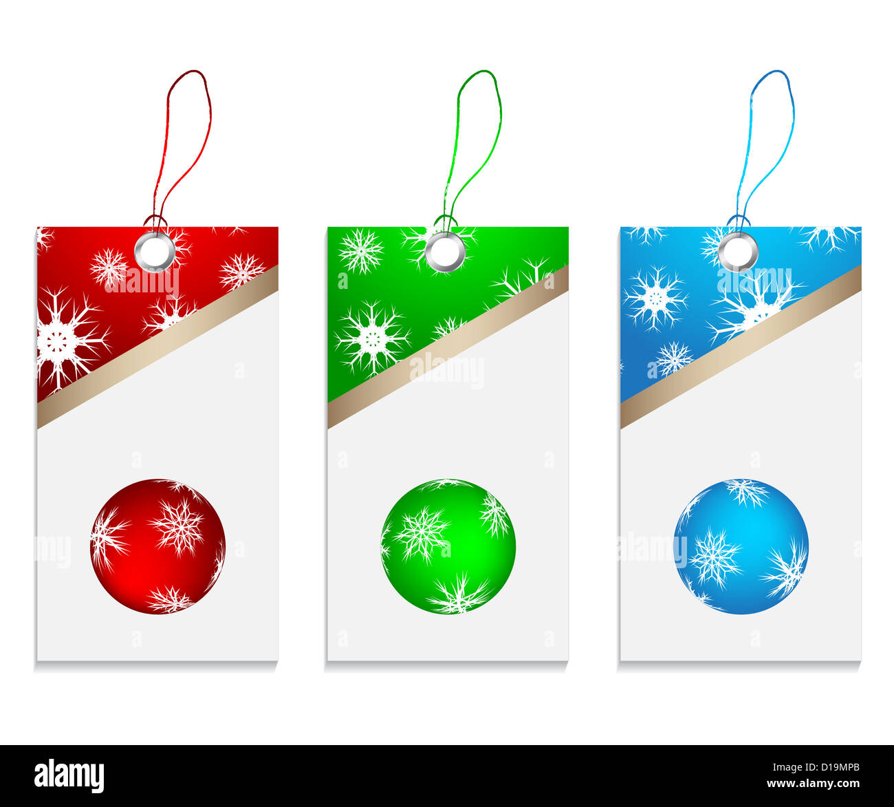 vector price tags with Christmas design Stock Photo - Alamy