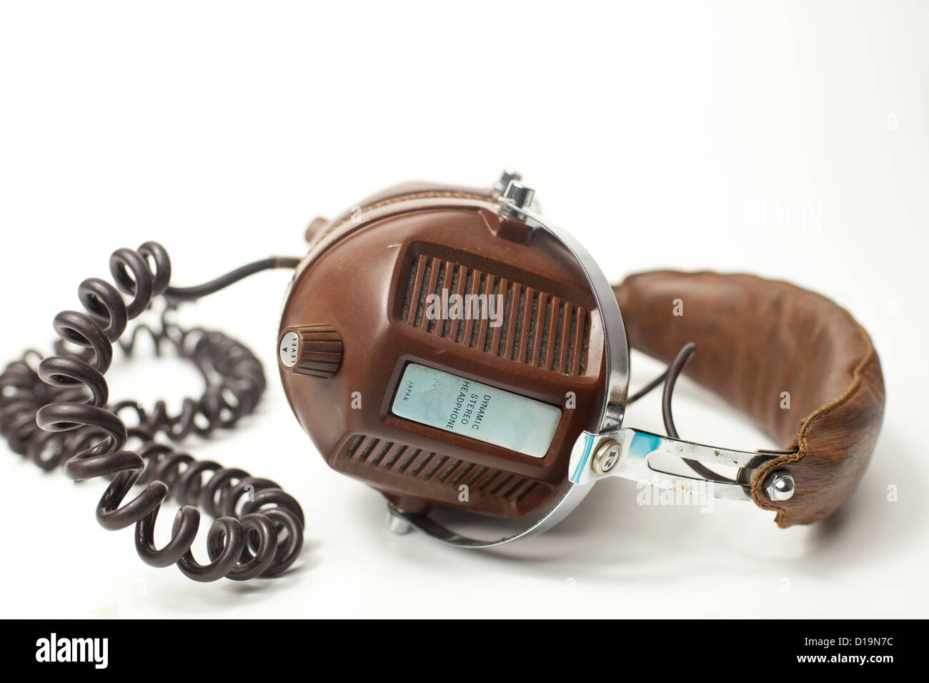 vintage old headphone Stock Photo - Alamy