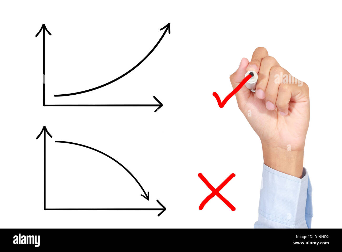 Drawing man choice success Cut Out Stock Images & Pictures - Alamy