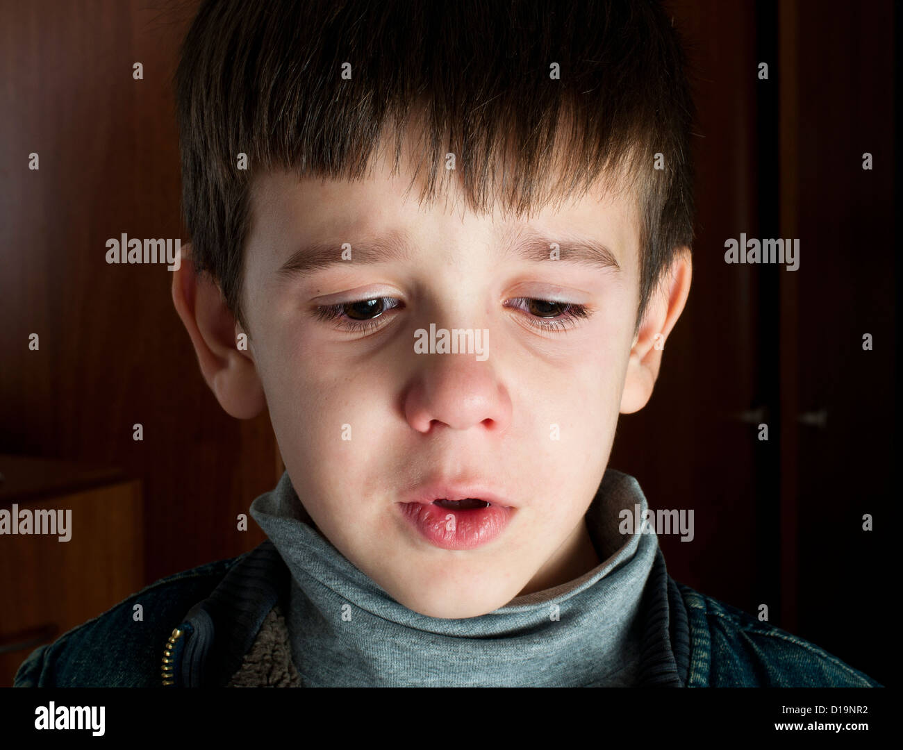 Face of crying little boy Stock Photo - Alamy