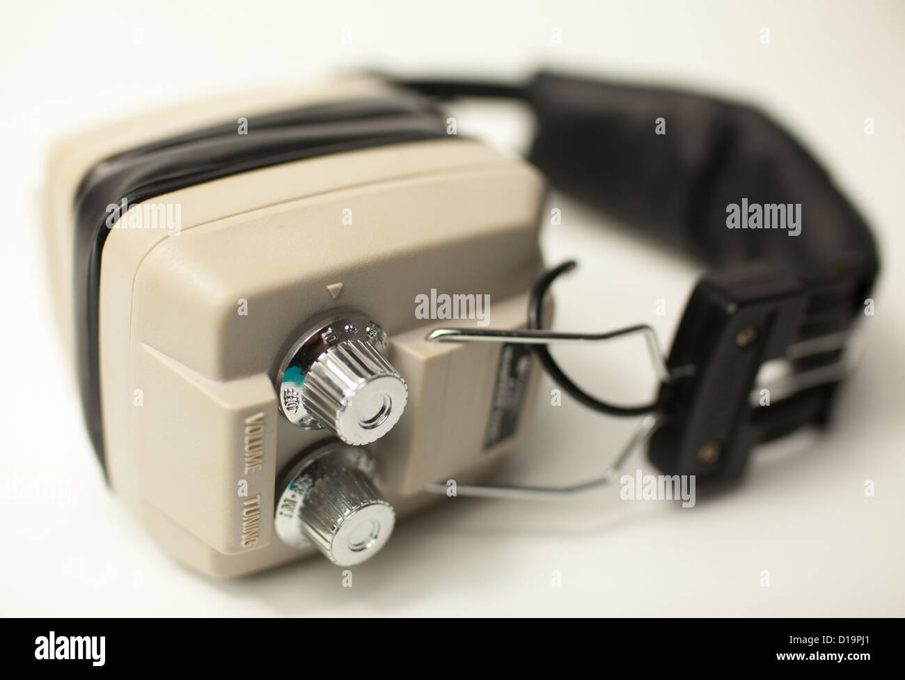 vintage old headphone Stock Photo - Alamy