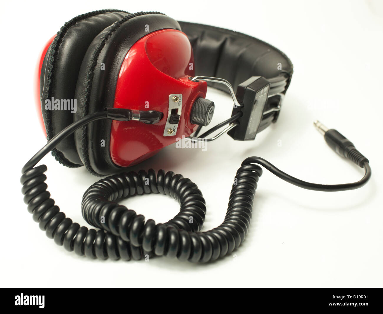 vintage old headphone Stock Photo - Alamy