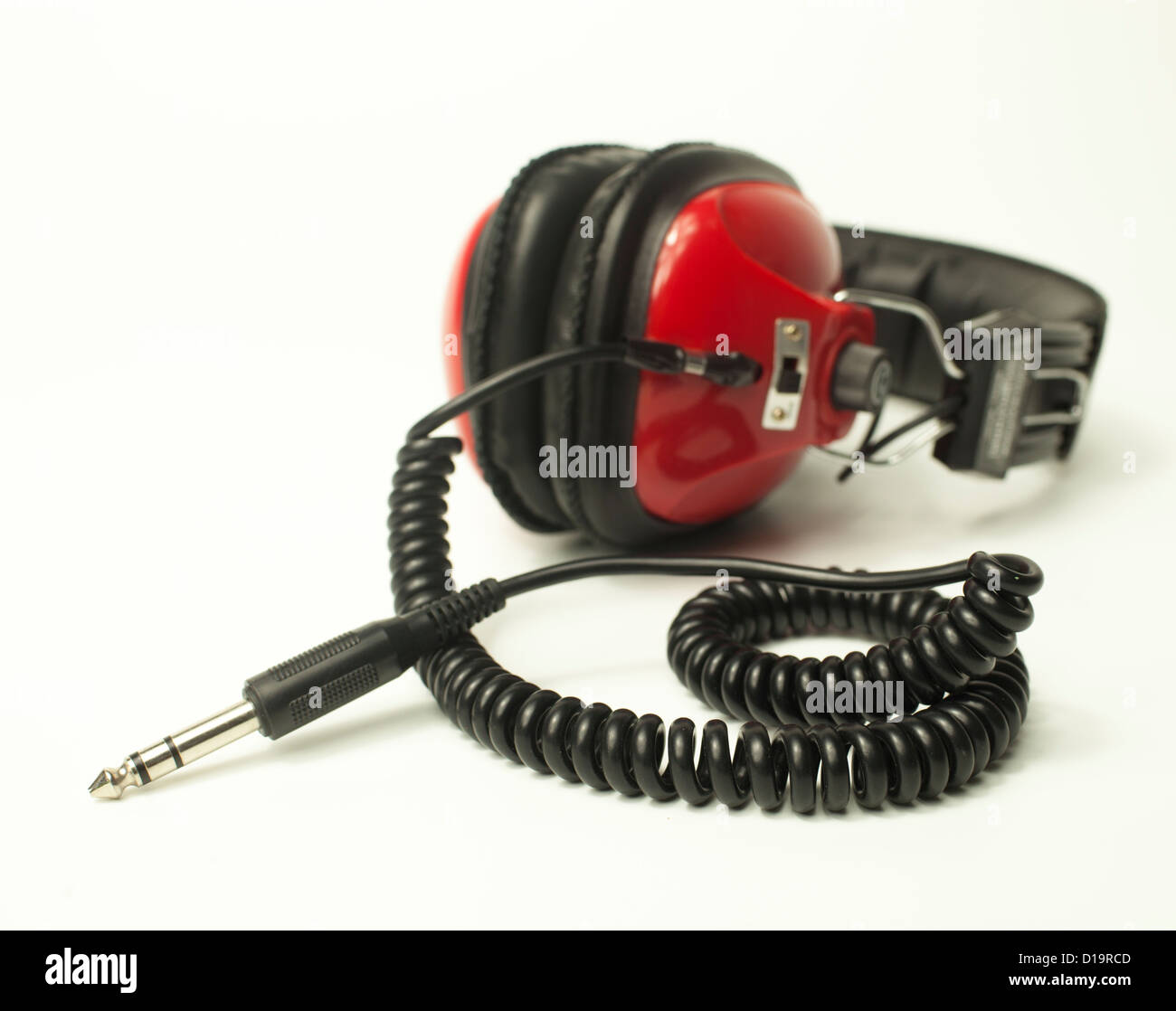 vintage old headphone Stock Photo - Alamy