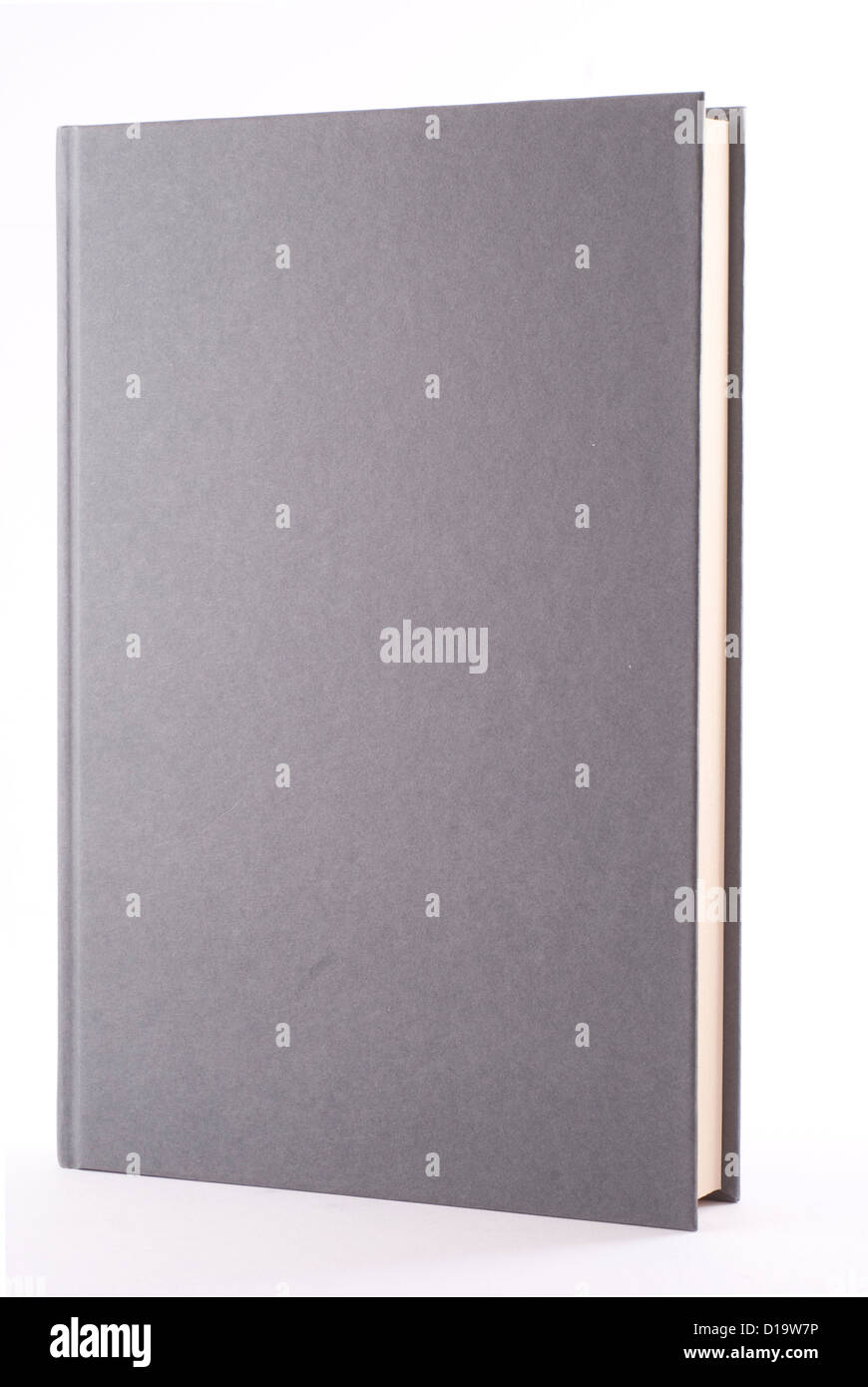 Gray book isolated on white. Vertical composition Stock Photo - Alamy