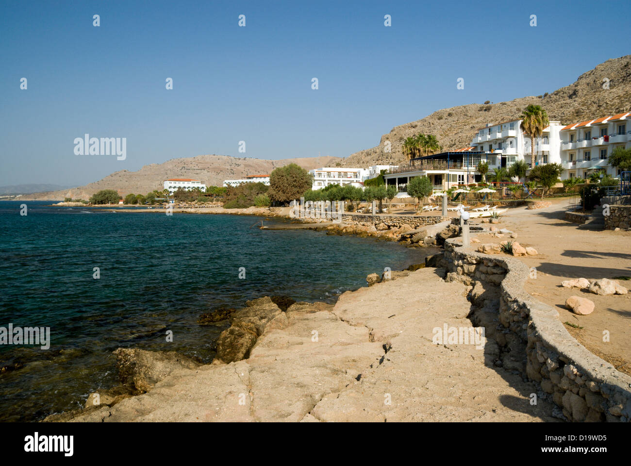 lardos bay rhodes dodecanese islands greece Stock Photo - Alamy