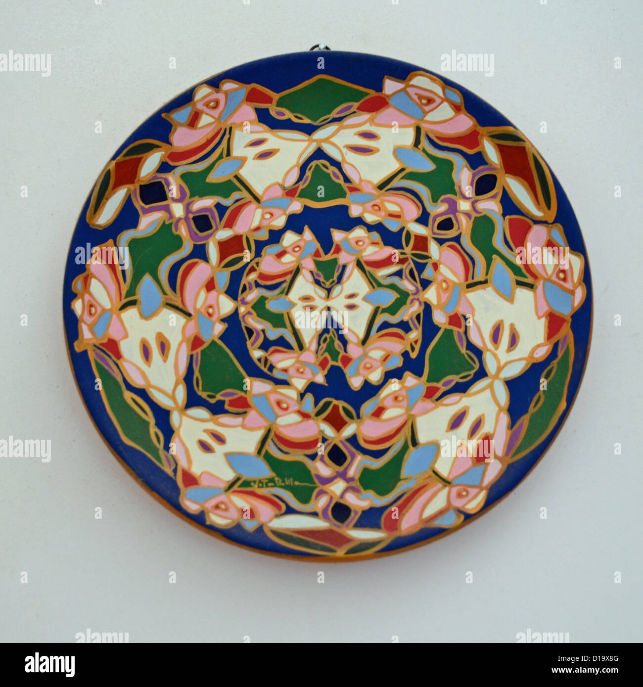 Hand-painted Italian plate from Alberobello, Puglia Stock Photo - Alamy