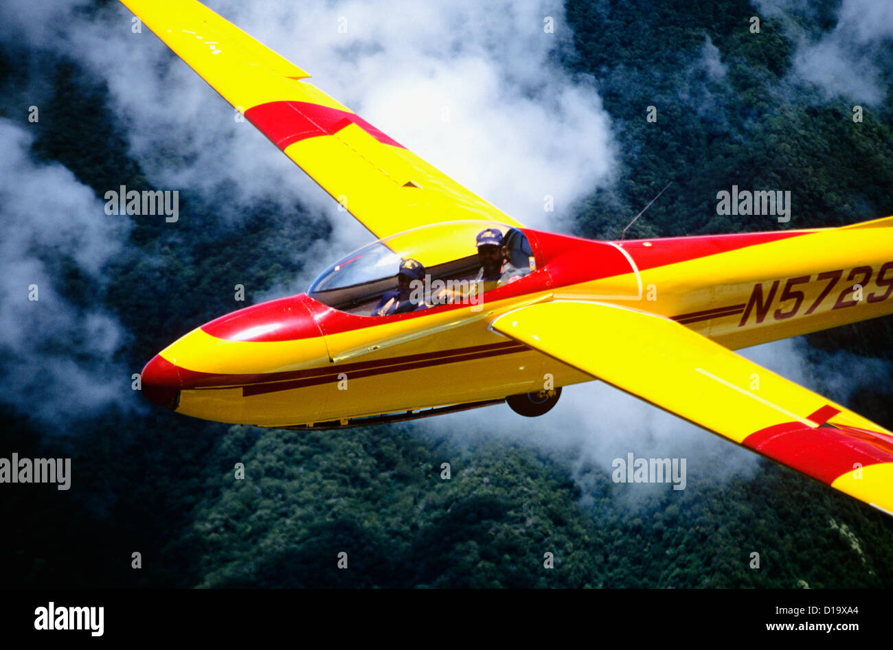 Hawaii, Maui, Yellow Glider With Two Passengers Stock Photo - Alamy