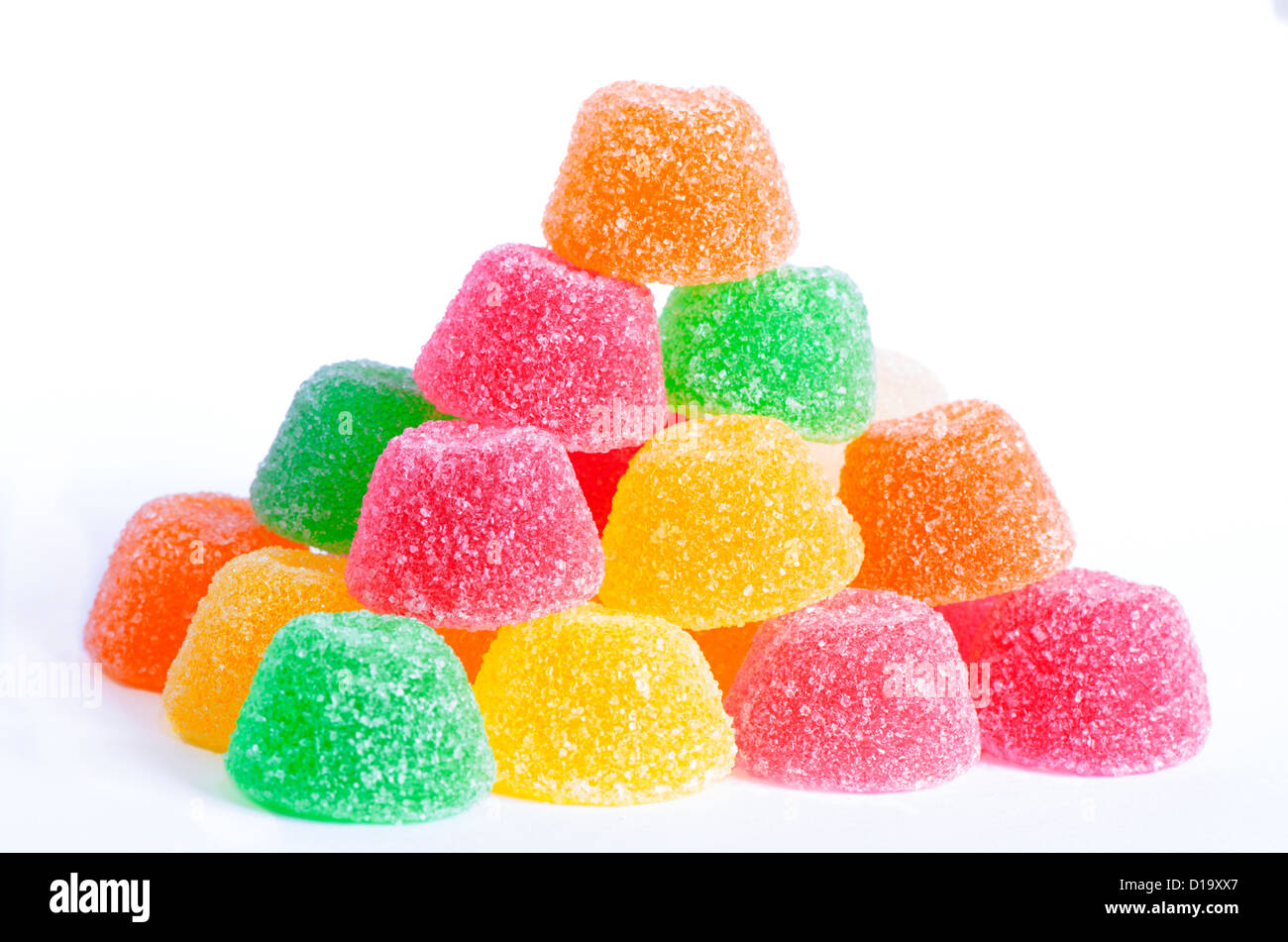 few colored sweet jelly isolated Stock Photo - Alamy
