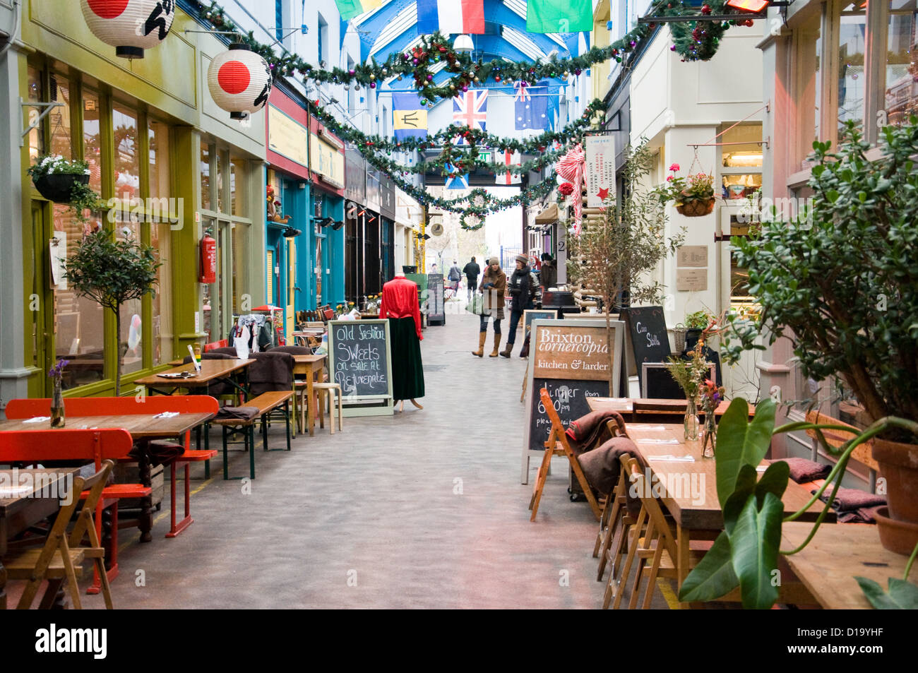 The fashionable Brixton Village in Brixton, London Stock Photo - Alamy