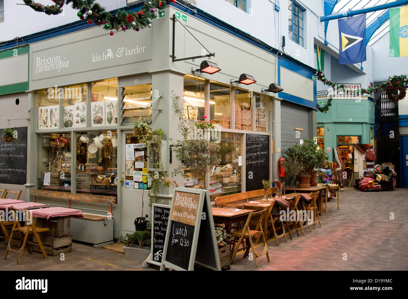 The fashionable Brixton Village in Brixton, London Stock Photo - Alamy