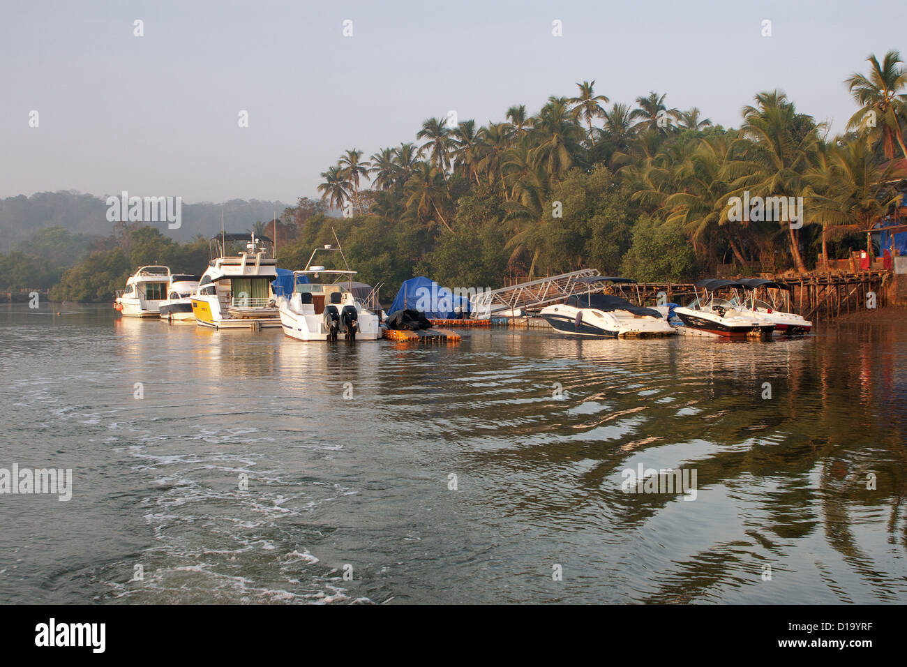 Brittona jetty near brittona church in Bradez taluka Goa Stock Photo ...