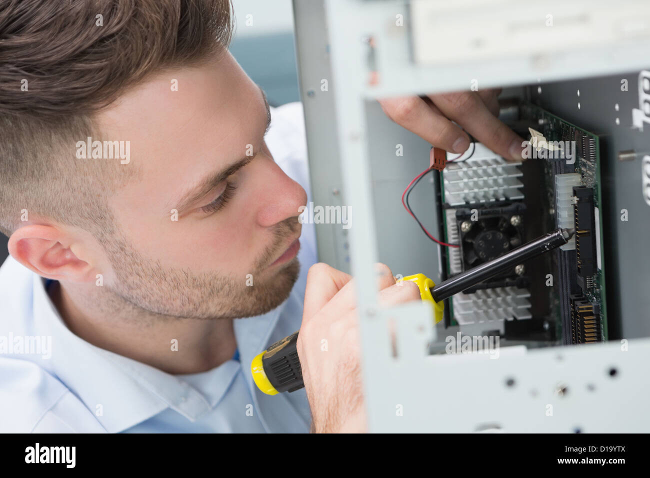 It professional fixing computer problem Stock Photo - Alamy