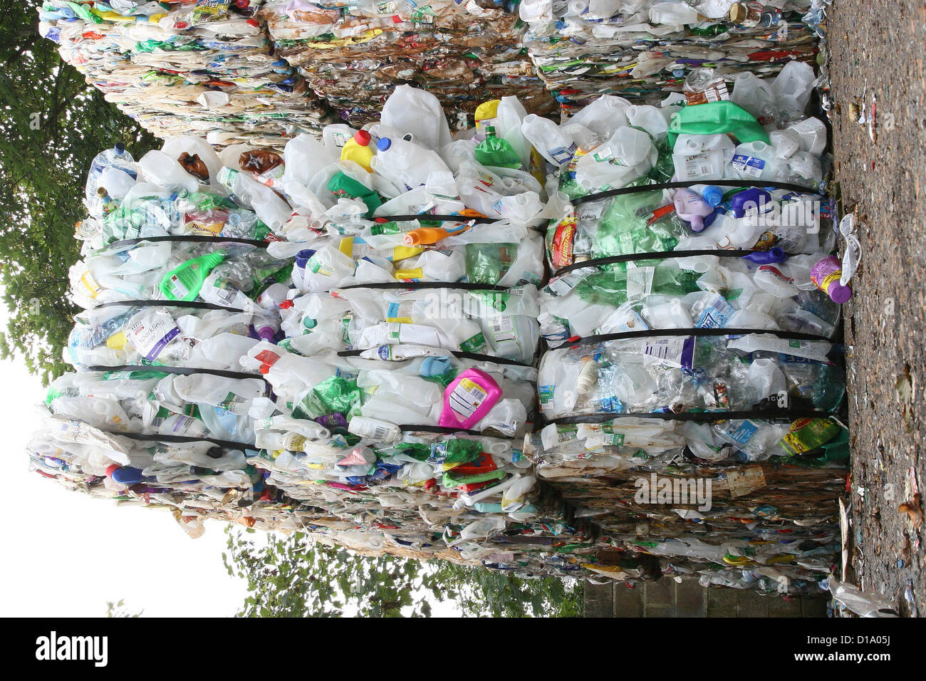 Bales of plastic bottles ready for recycling Stock Photo - Alamy
