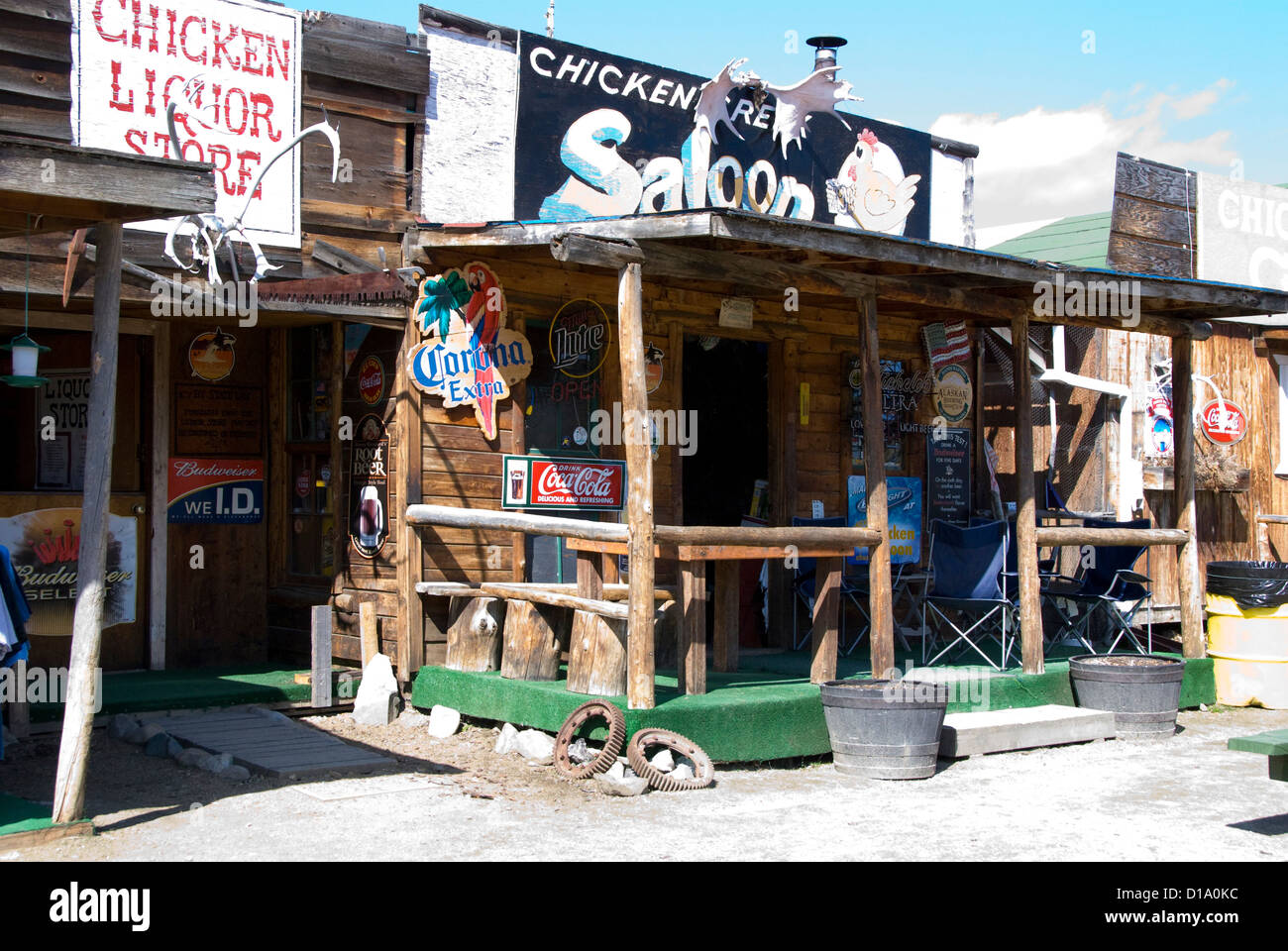 Chicken Saloon in Chicken Alaska Stock Photo - Alamy