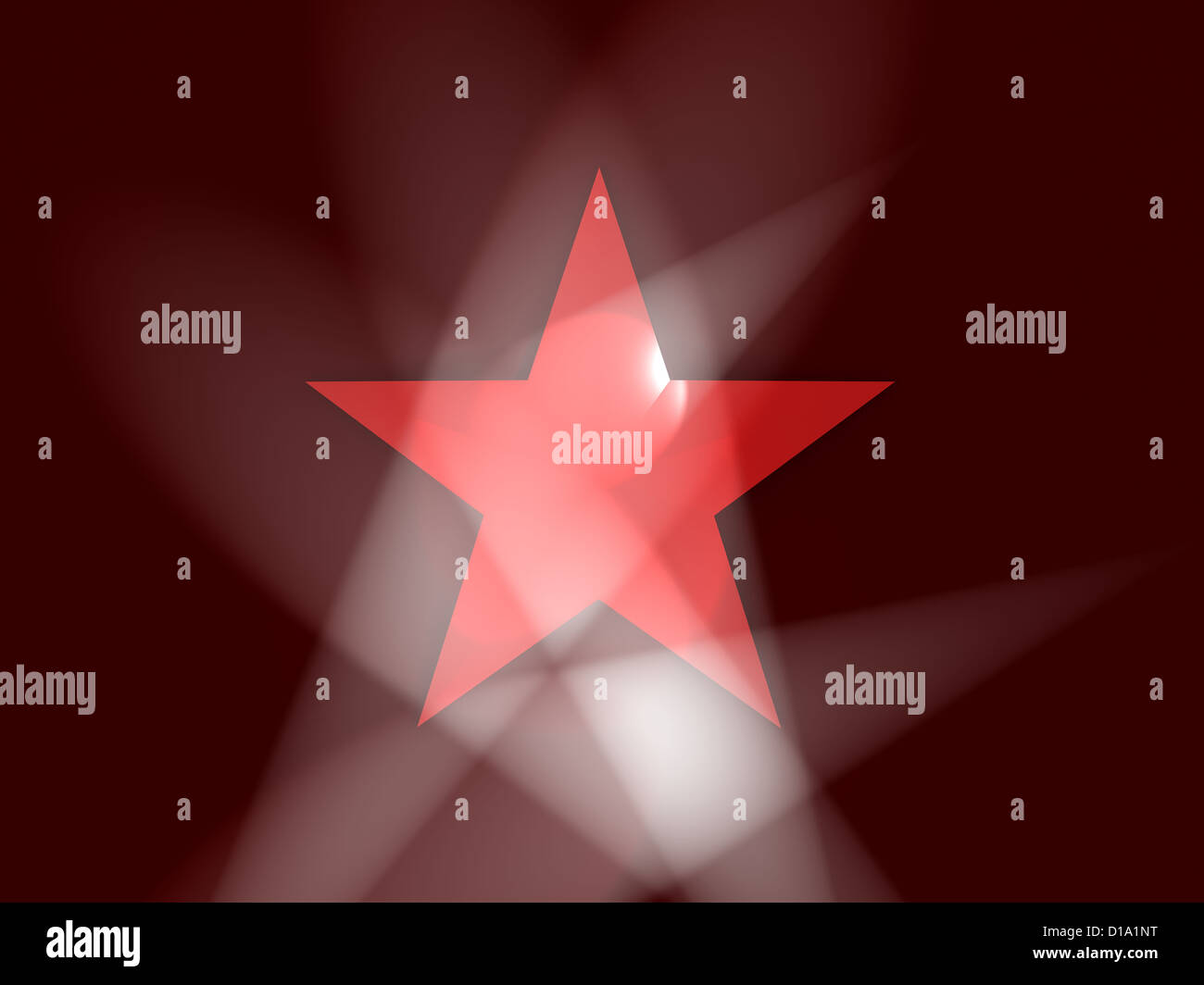 Highlighted Star - Computer Art 3D Series Stock Photo - Alamy