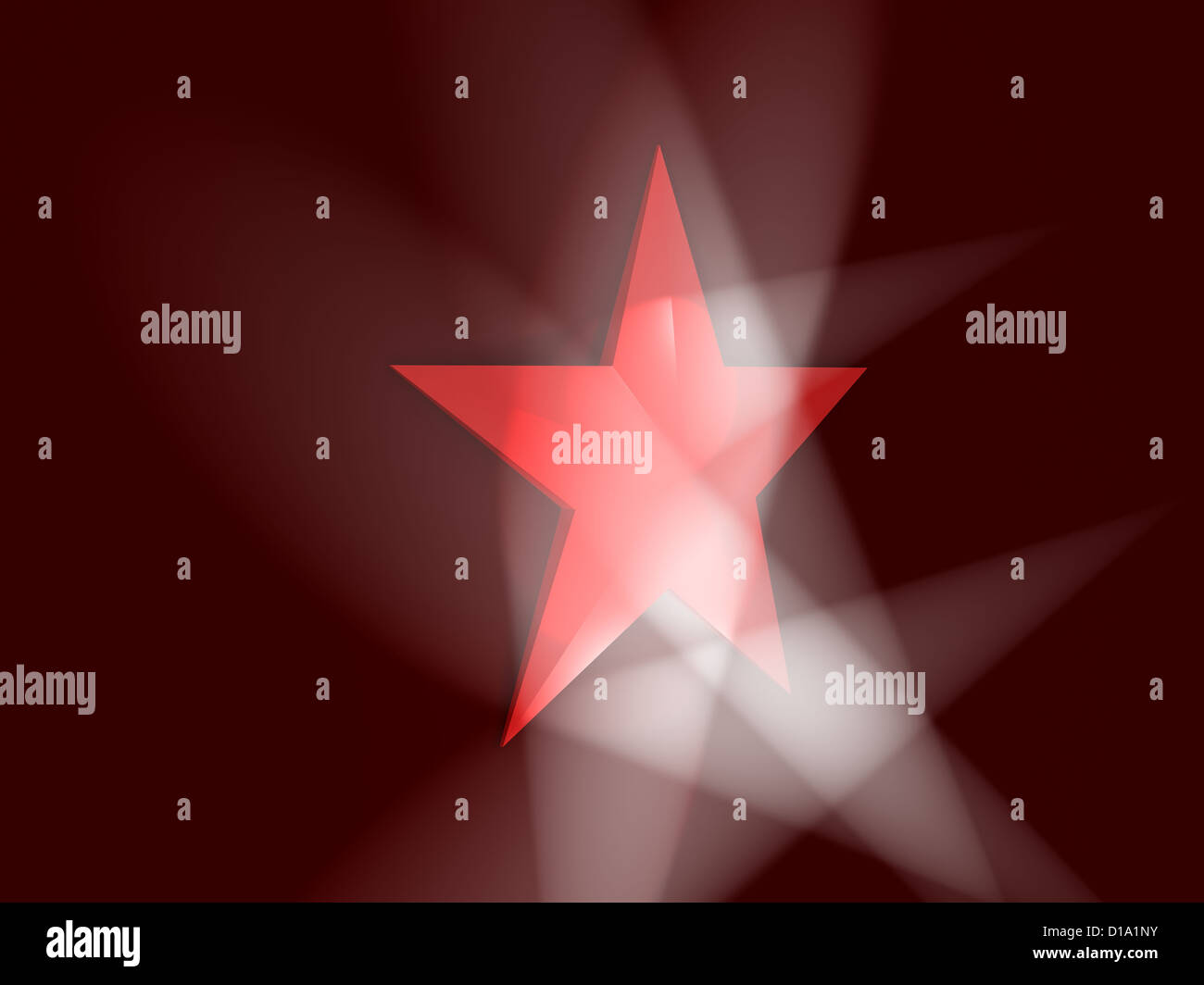Highlighted Star - Computer Art 3D Series Stock Photo - Alamy