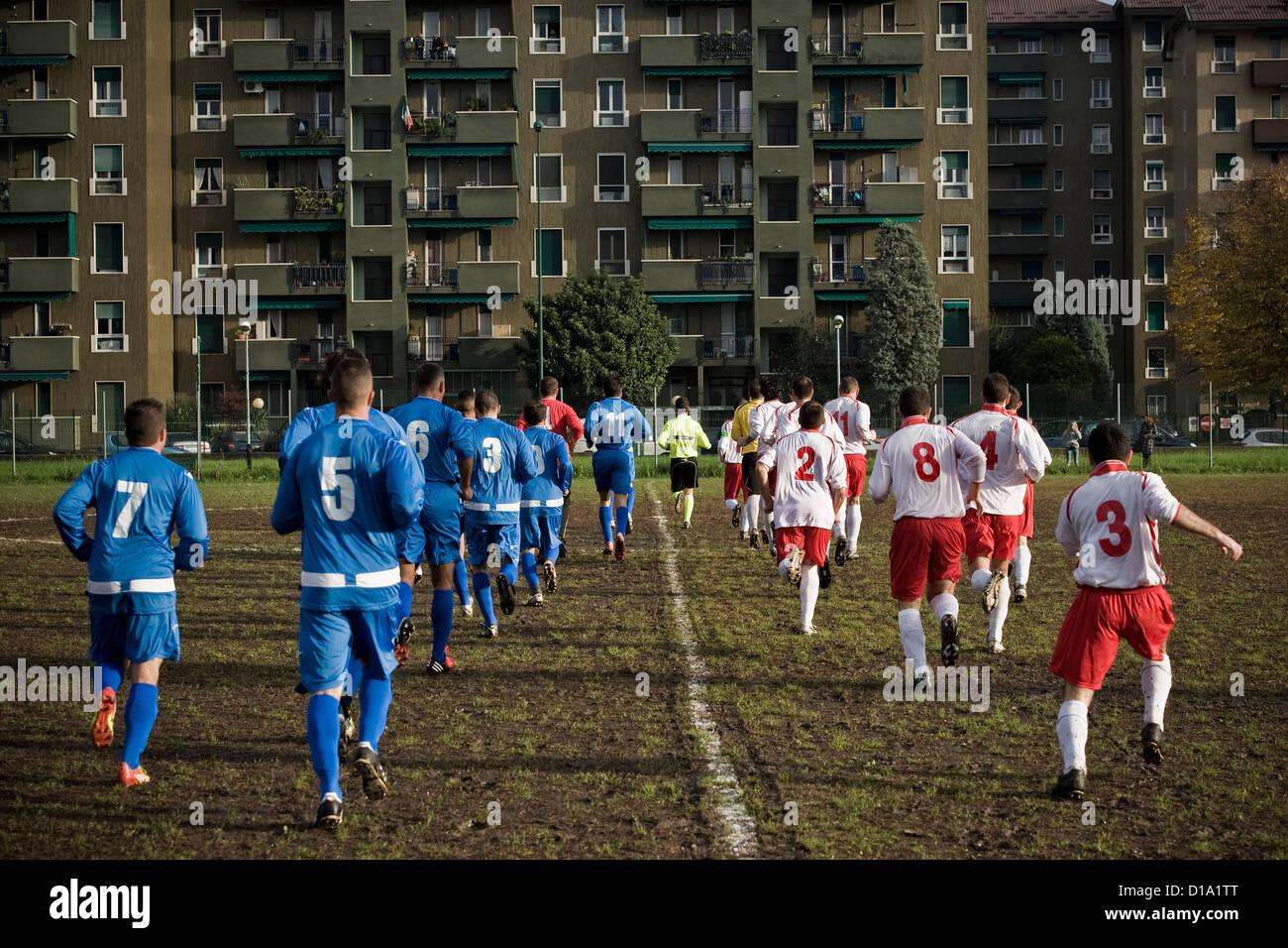 Italy, Sesto san Giovanni, football game Stock Photo - Alamy