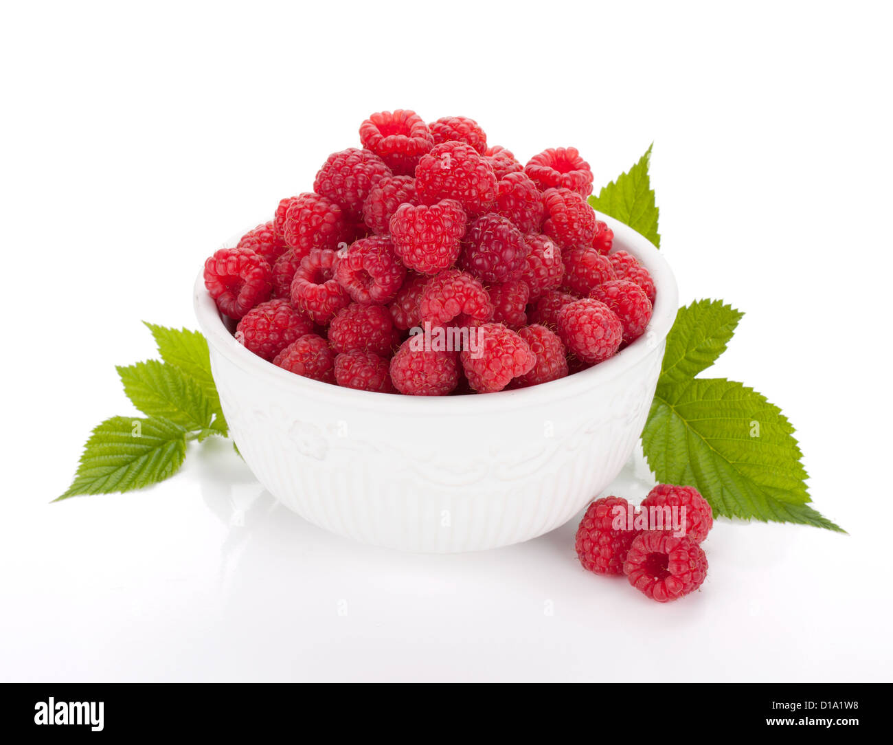 Ripe raspberries. Isolated on white background Stock Photo - Alamy