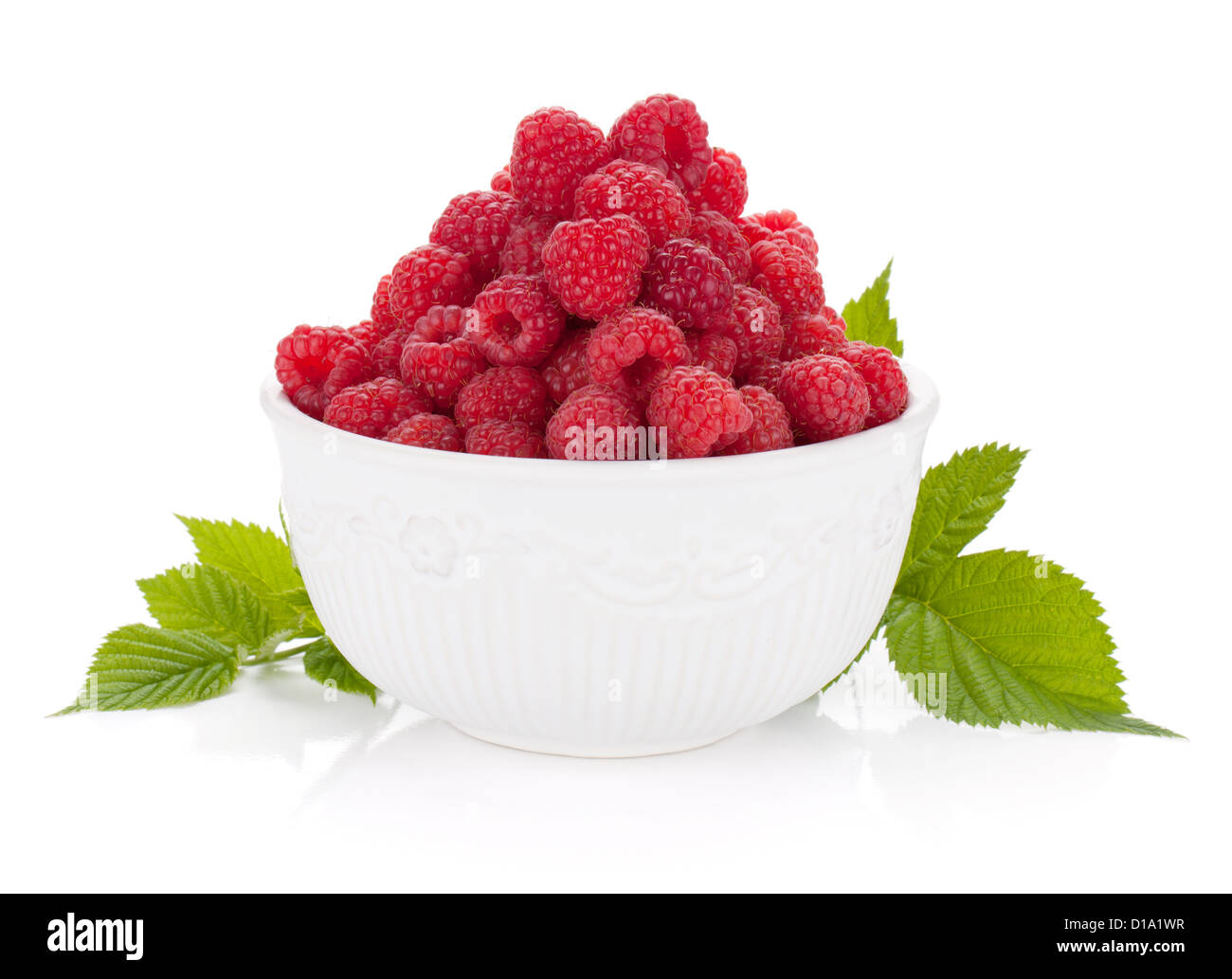 Ripe raspberries. Isolated on white background Stock Photo - Alamy