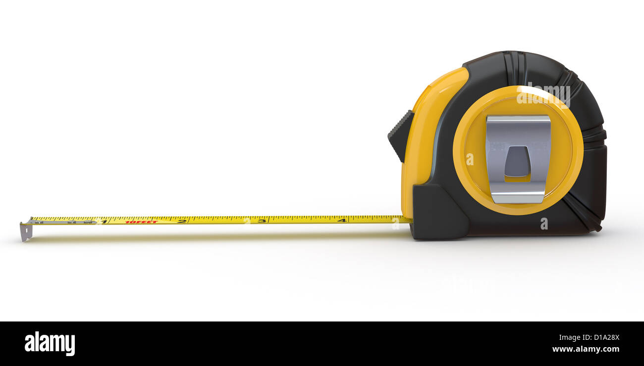 Tools. Measure tape on white background. 3d Stock Photo - Alamy