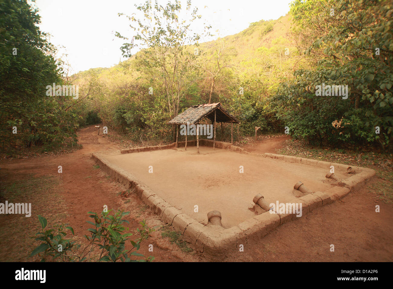 A village performance stage Stock Photo - Alamy