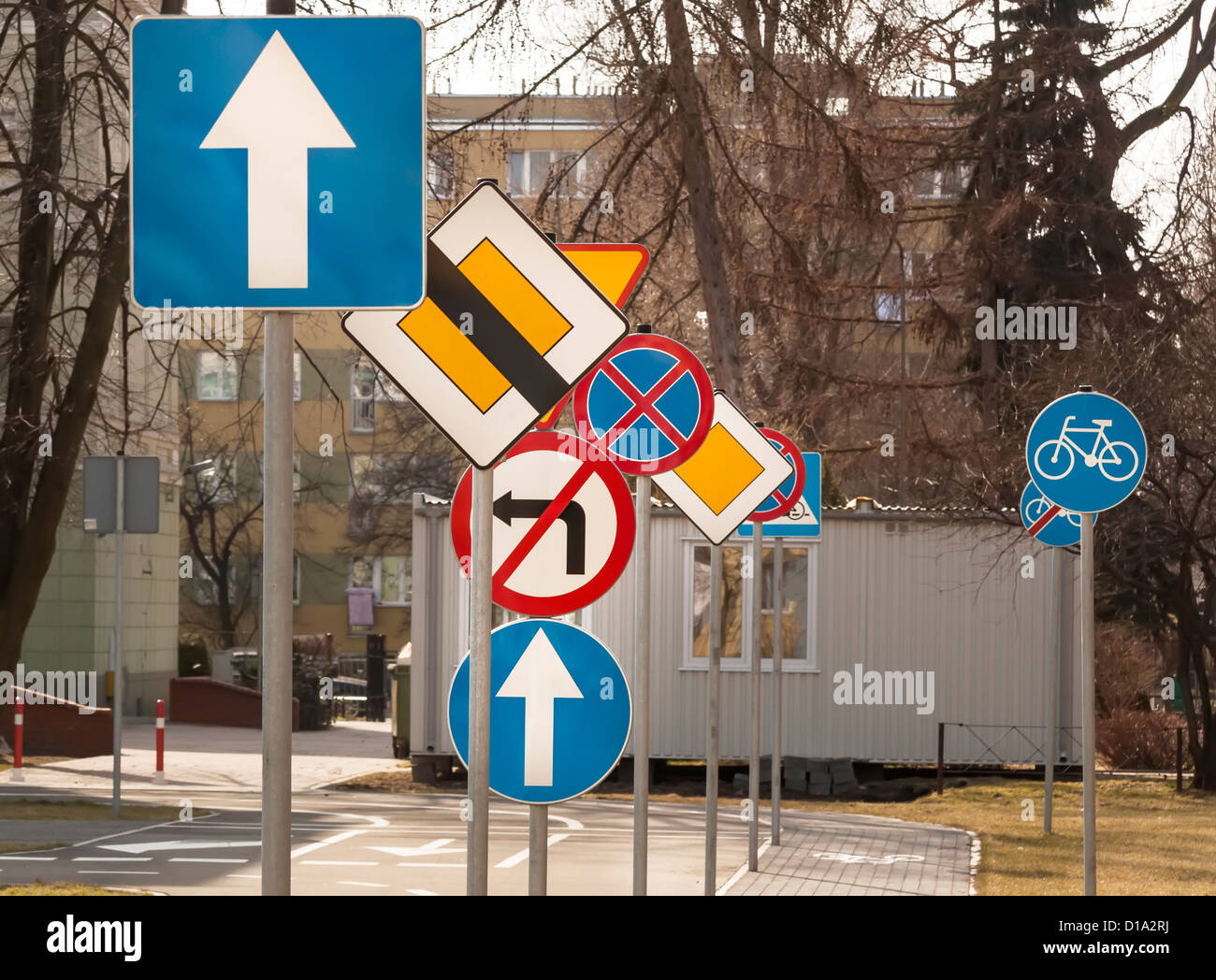 A pole of road signs hi-res stock photography and images - Alamy