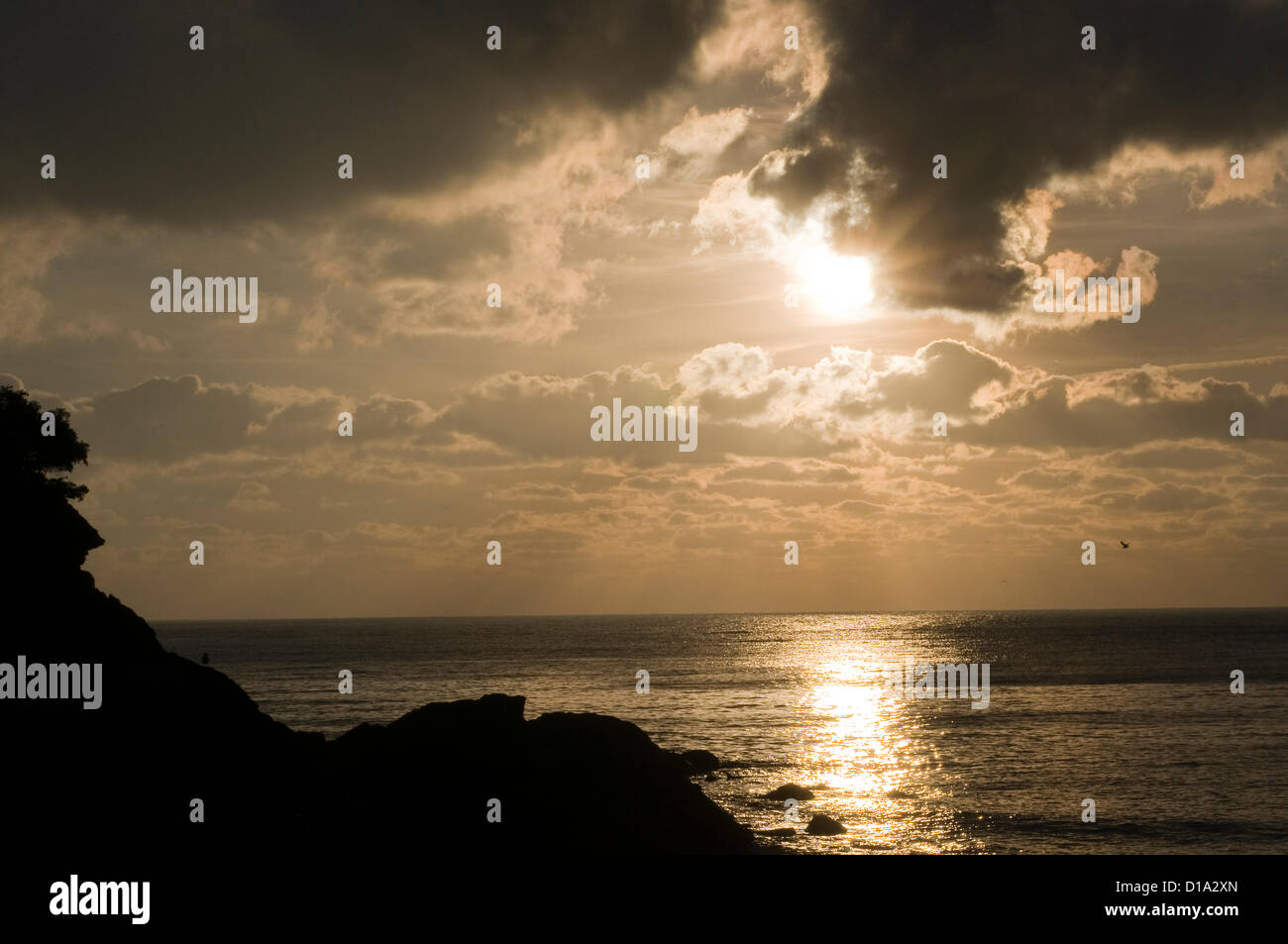 Meadfoot Beach,Torquay, Devon, UK. 12th December 2012. Sunrise over ...
