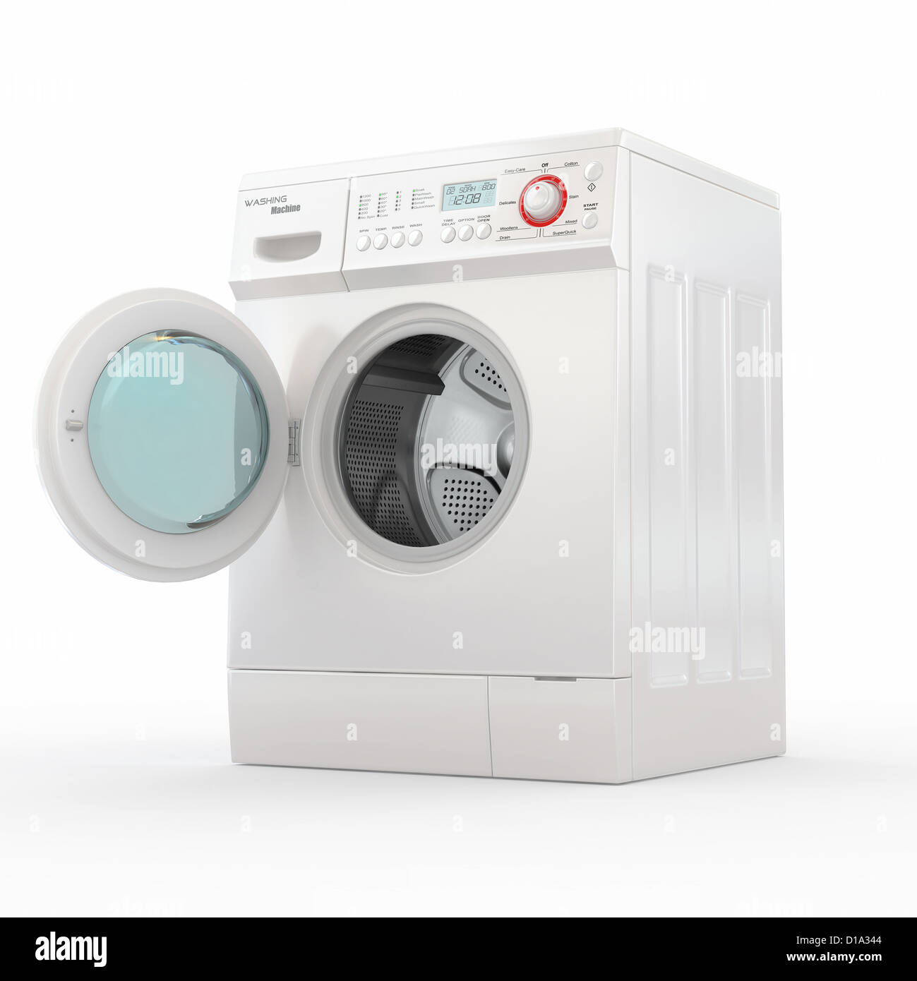 Opening washing machine Cut Out Stock Images & Pictures - Alamy