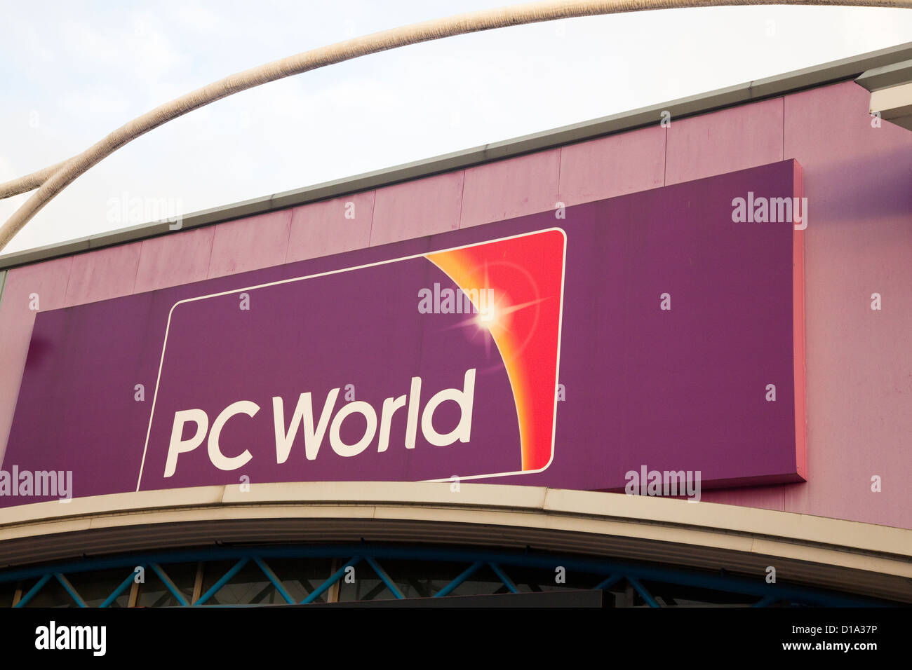 Shop fascia, retail warehouse, PC World, UK Stock Photo - Alamy
