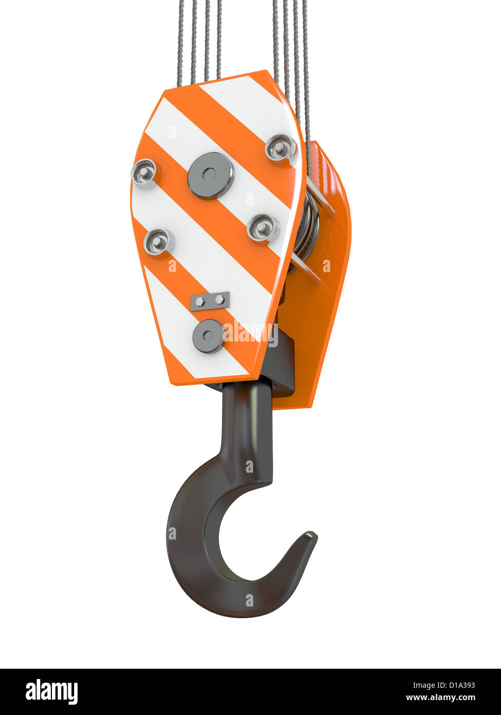 Crane hook on white isolated background. 3d Stock Photo - Alamy