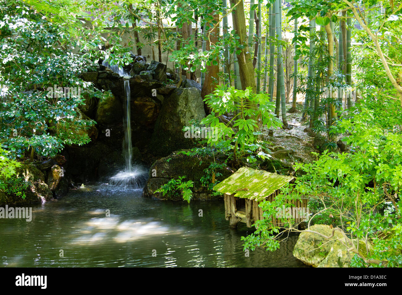 KYOTO, JAPAN A waterfall in the Leaping Tiger Garden in Nanzen-ji Stock ...