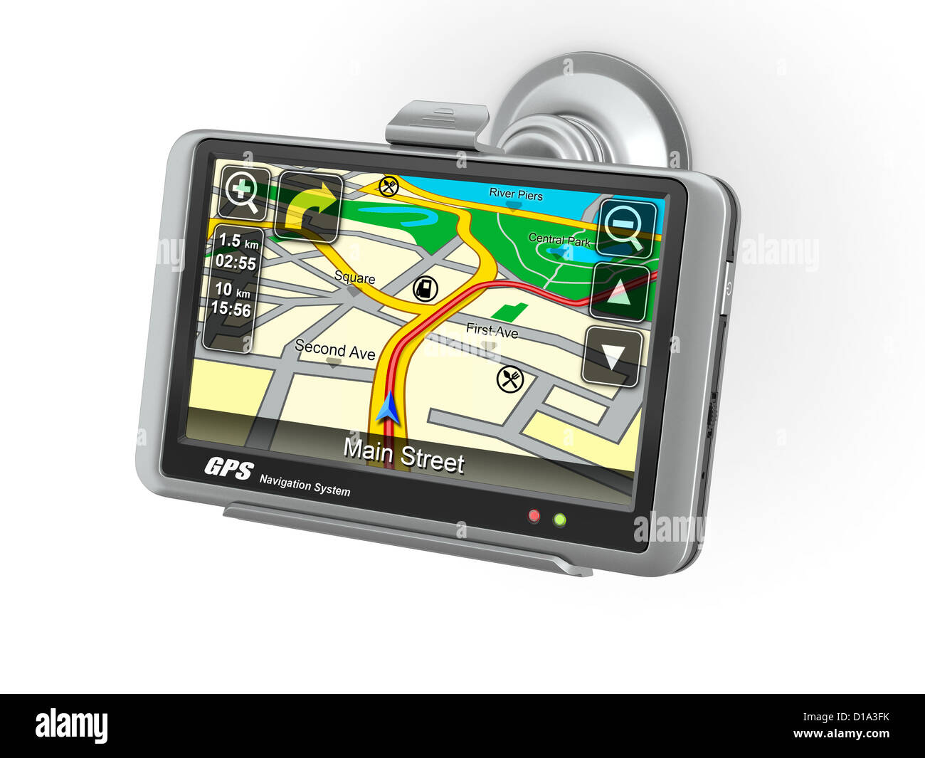Navigation system. Gps on white isolated background. 3d Stock Photo - Alamy
