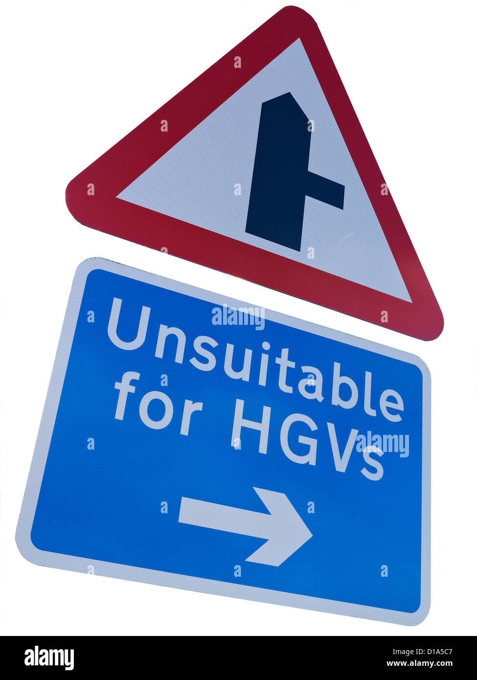 Cut out traffic warning signs Stock Photo - Alamy