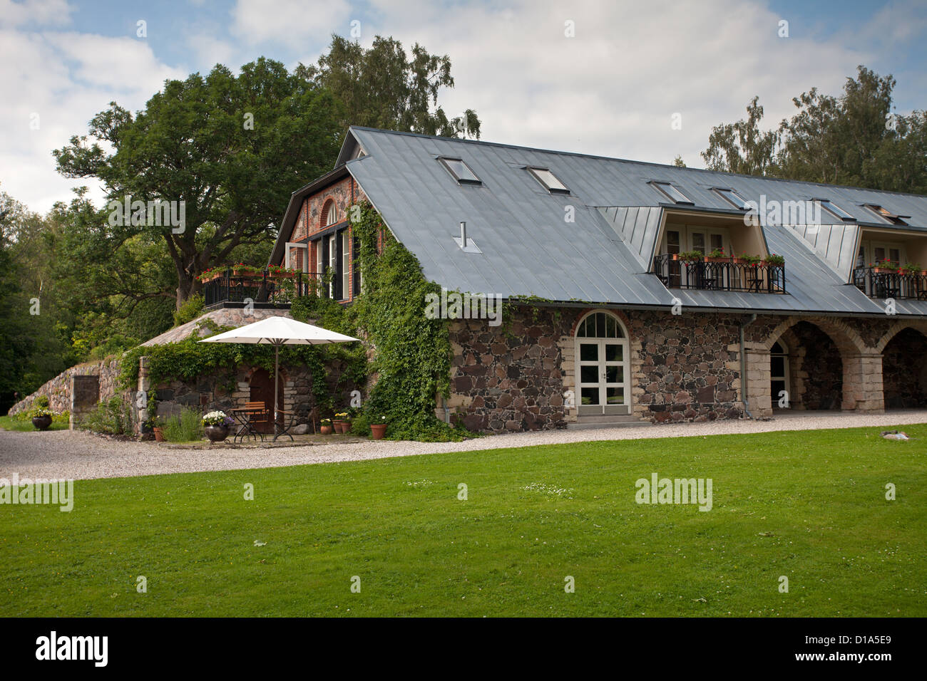 Muhu: Pädaste Manor House Gardens Stock Photo - Alamy