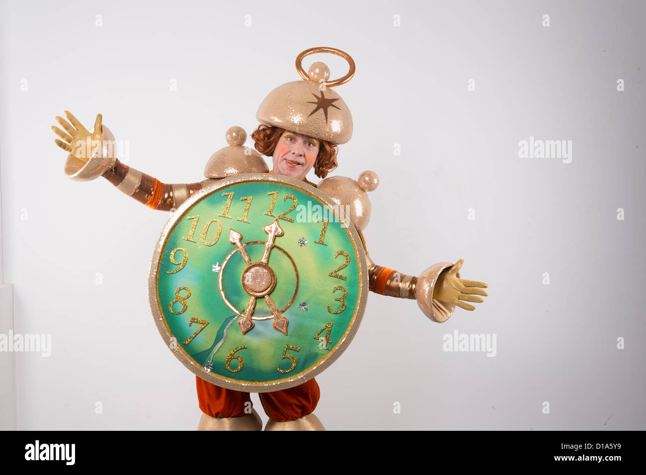 actor costume carnival theatre play person posing one alarm clock man ...