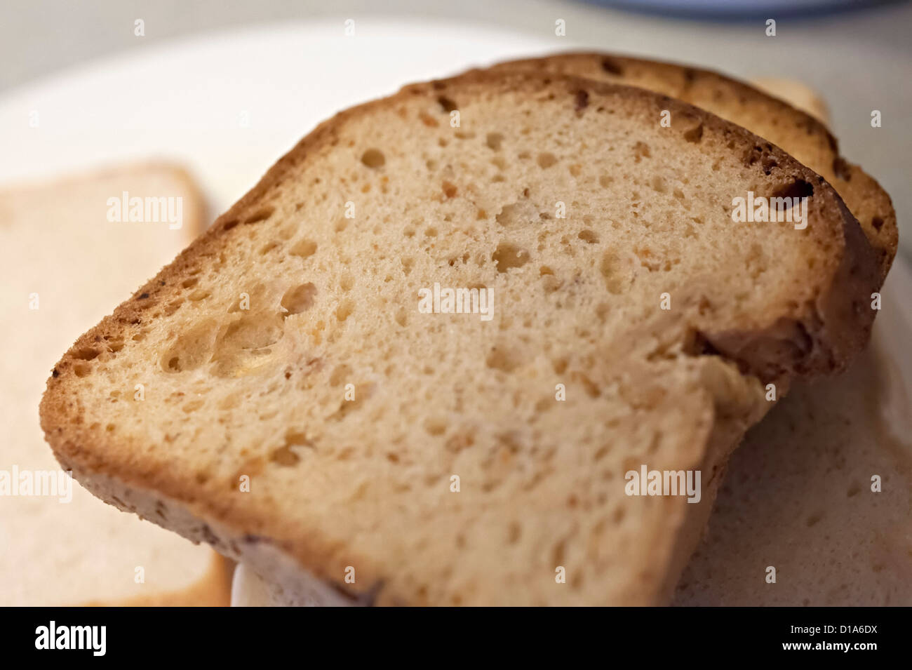 slice of bread ready to add butter to for sandwiches Stock Photo - Alamy