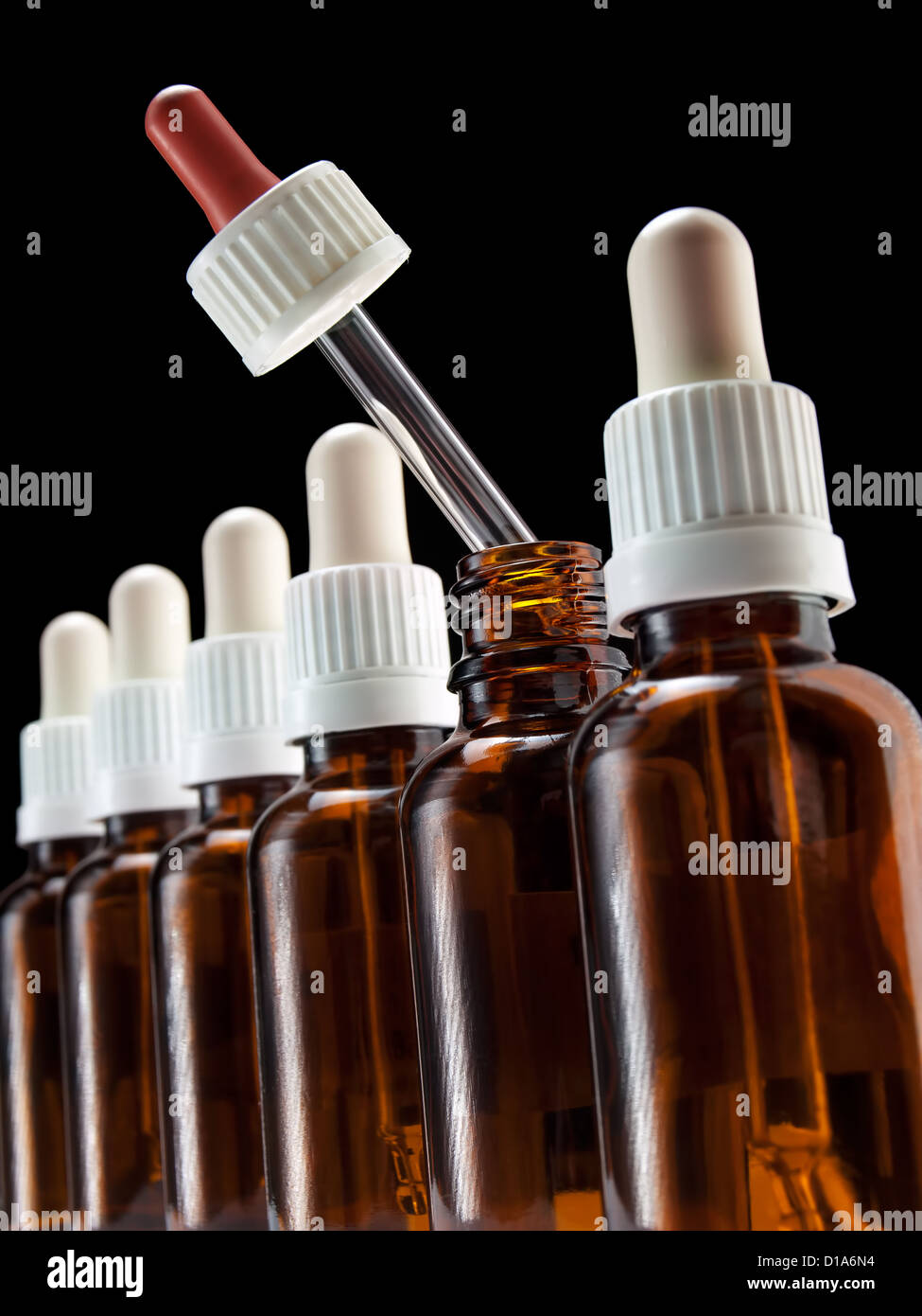 Different color of one of droppers in a row can suggest an alternative ...