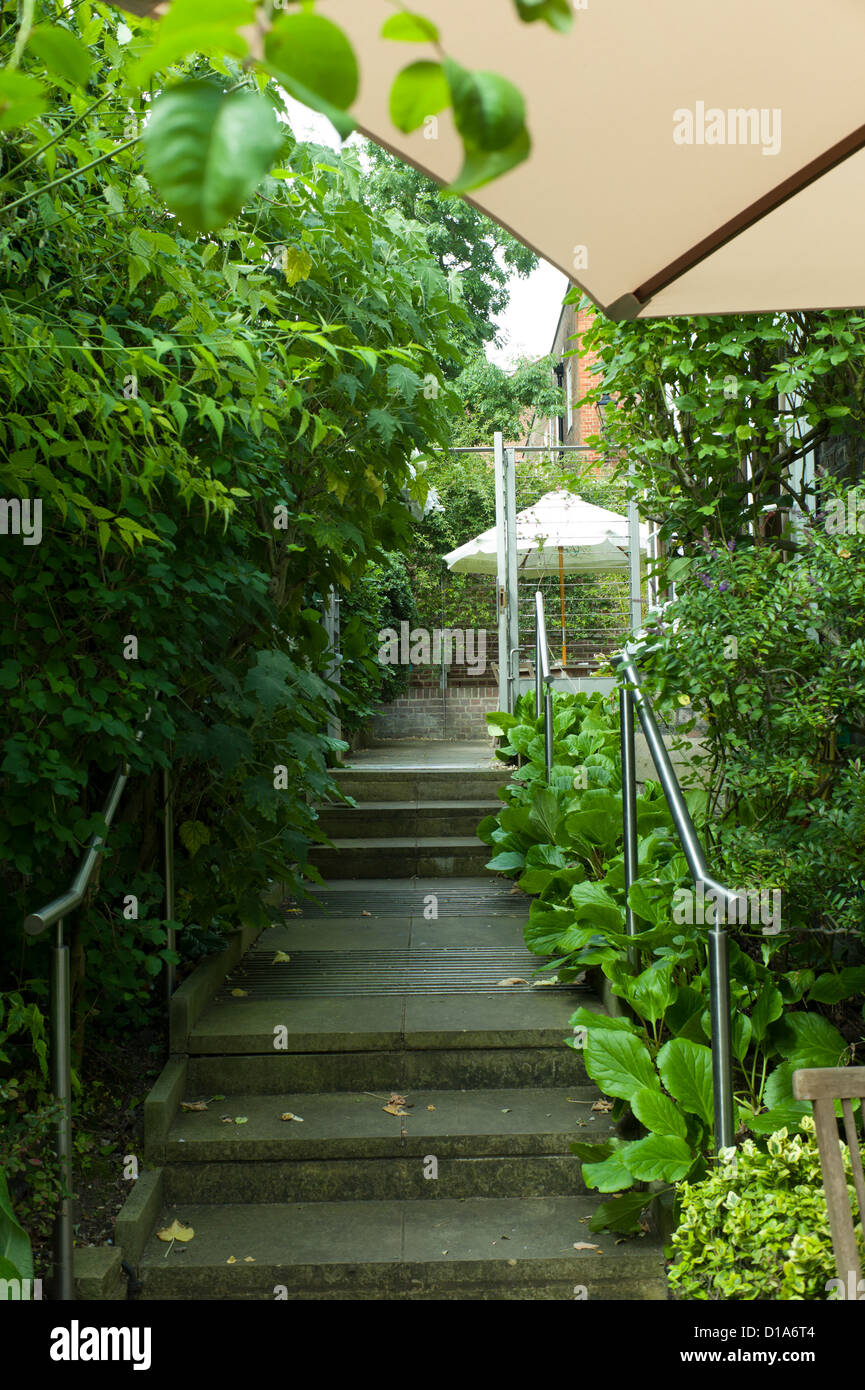 Burgh House and Museum garden, Hampstead Village, North West London ...