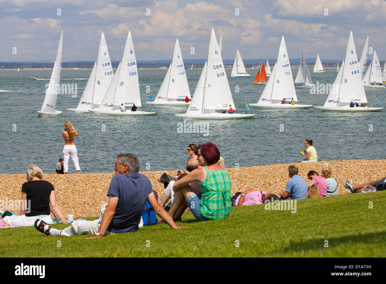 The Seafront At Cowes On The Isle Of Wight High Resolution Stock ...