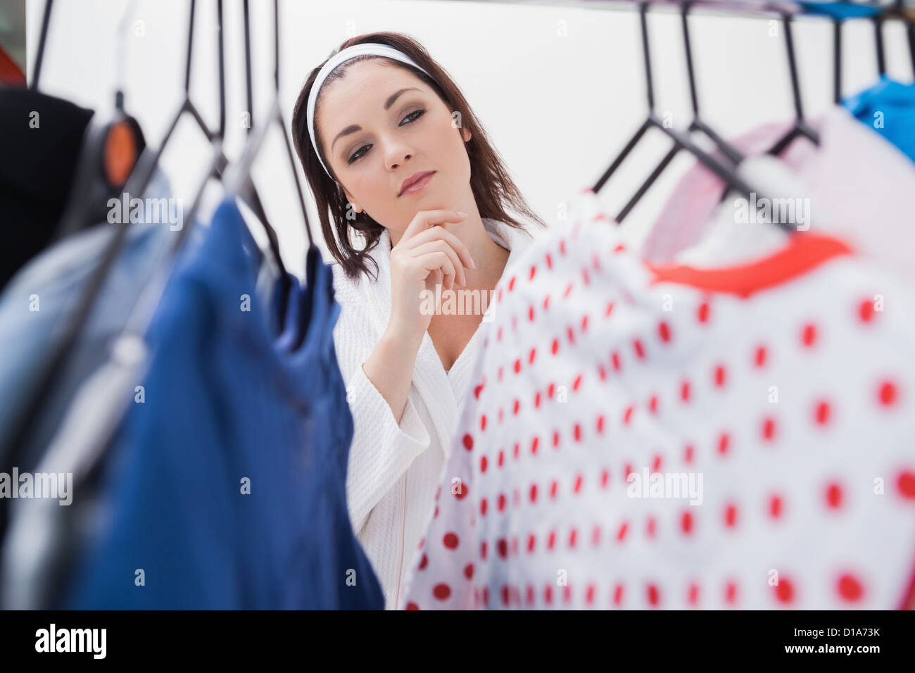 Woman selecting closet hi-res stock photography and images - Alamy