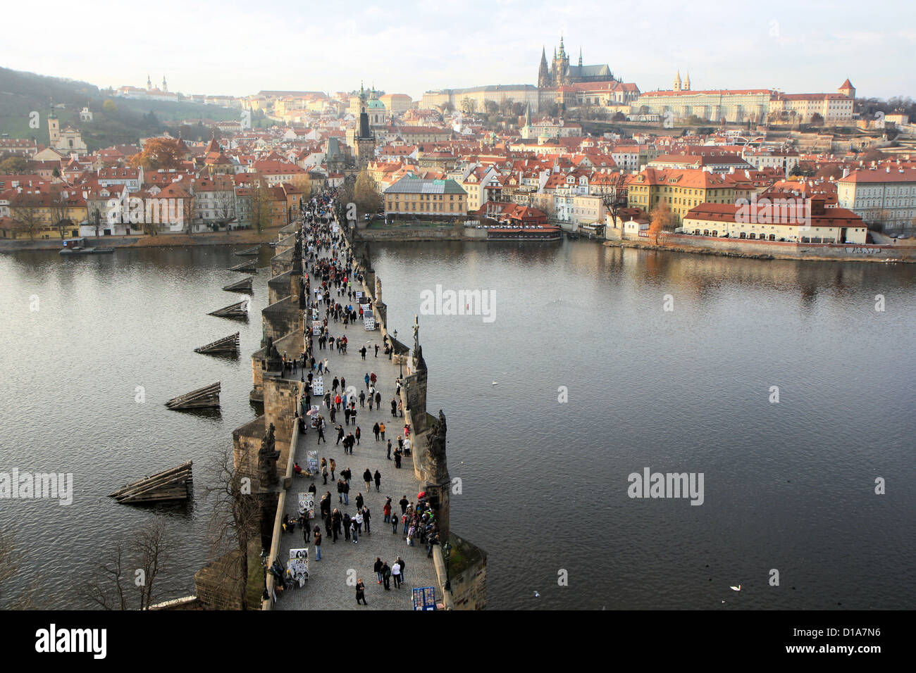 Aerial view of Charles bridge, Prague, Czech Republic Stock Photo - Alamy